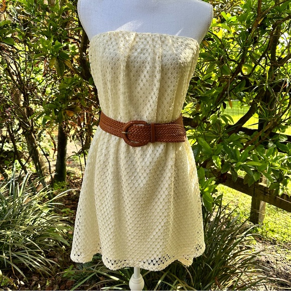 love J | Dresses | Western Country Style High Low Strapless Lace Dress ...